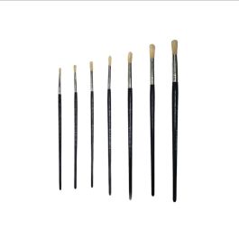 SCHOLAR #6 PAINT BRUSH BROWN BRISTLE ROUND HANDLE