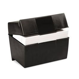 OXFORD INDEX CARD BOX 5"X8" BLACK 01581
