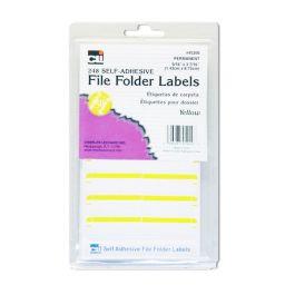 SELF ADHESIVE FILE FOLDER LABELS WITH YELLOW BORDER 250PCS