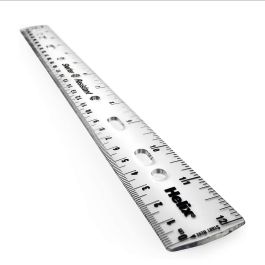 HELIX 18" RULER TRANSLUCENT PLASTIC L28