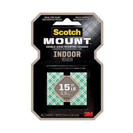 3M SCOTCH INDOOR MOUNTING SQUARES 16PCS 111