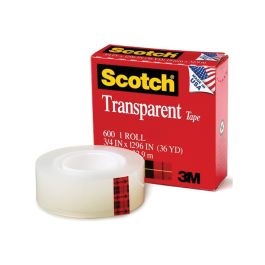 3M SCOTCH TRANSPARENT 3/4" ROLL 600