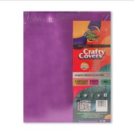 CRAFTY COVERS PURPLE METALLIC BOARD LS 230GSM 5 SHEETS