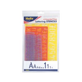 HELIX LETTERING STENCILS 4 ASSORTED SIZED H40