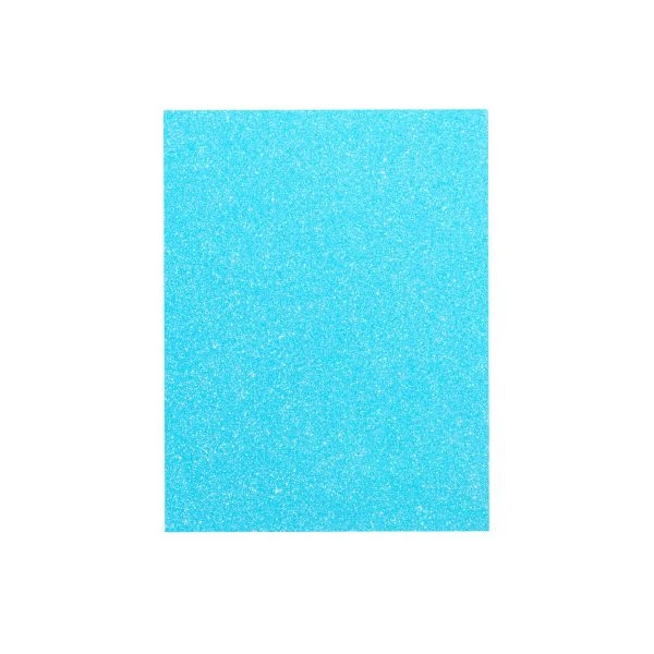 CRAFTY COVERS LIGHT BLUE GLITTER BOARD LS 360GSM 5 SHEETS